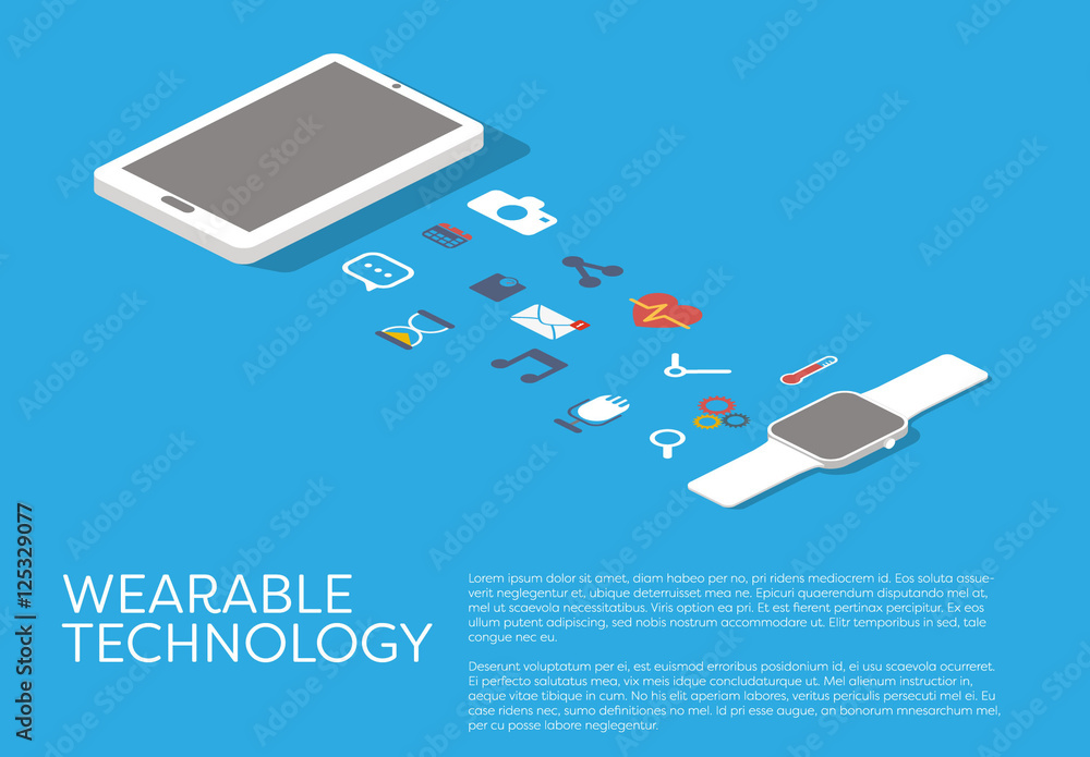 Wearable Technology Illustration Stock Template | Adobe Stock