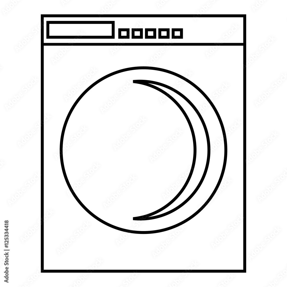 Washing machine icon. Outline illustration of washing machine vector ...