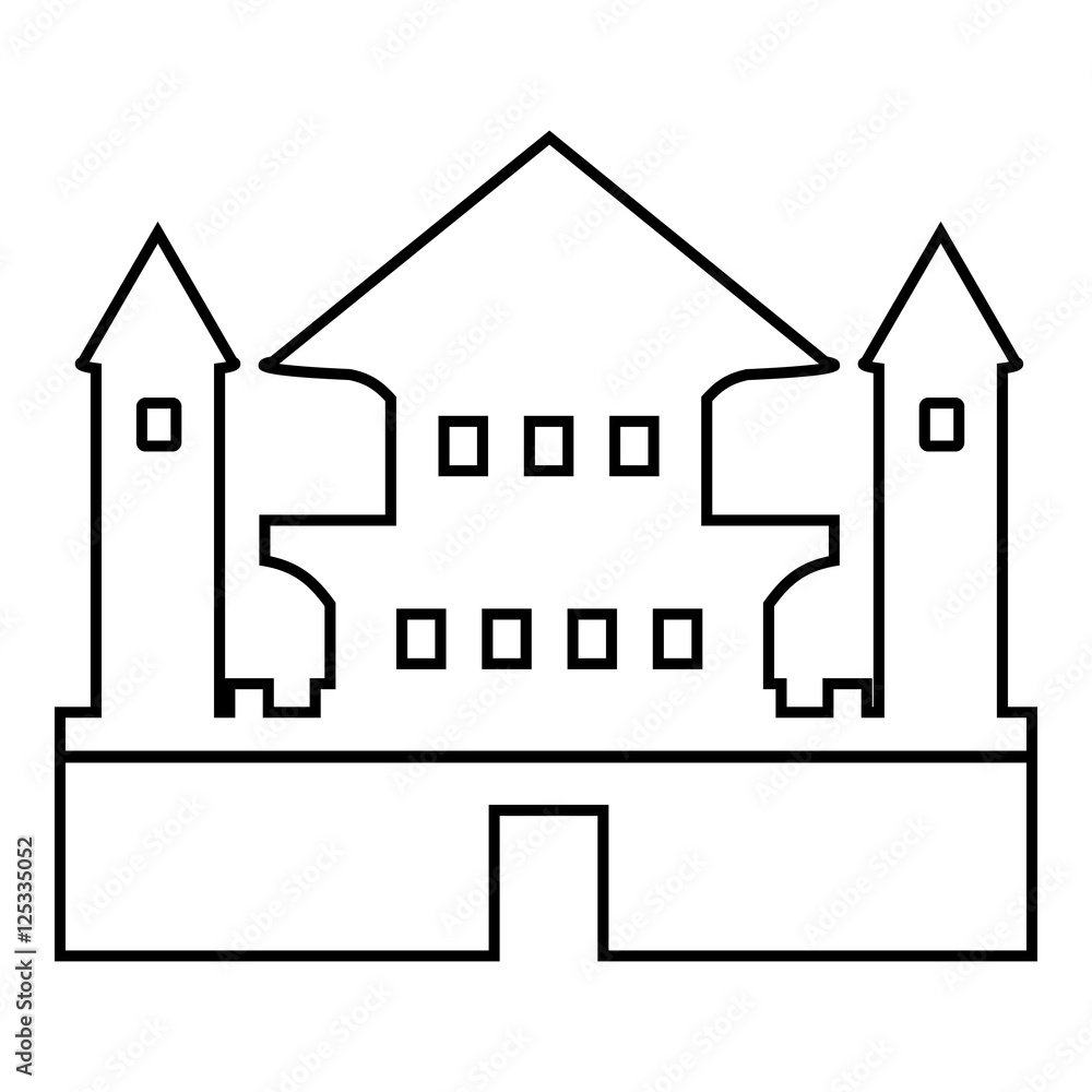 Ancient palace icon. Outline illustration of ancient palace vector icon ...