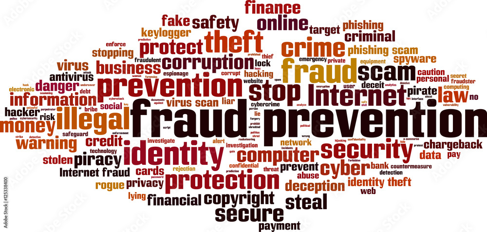 Fraud prevention word cloud concept. Vector illustration Stock Vector ...