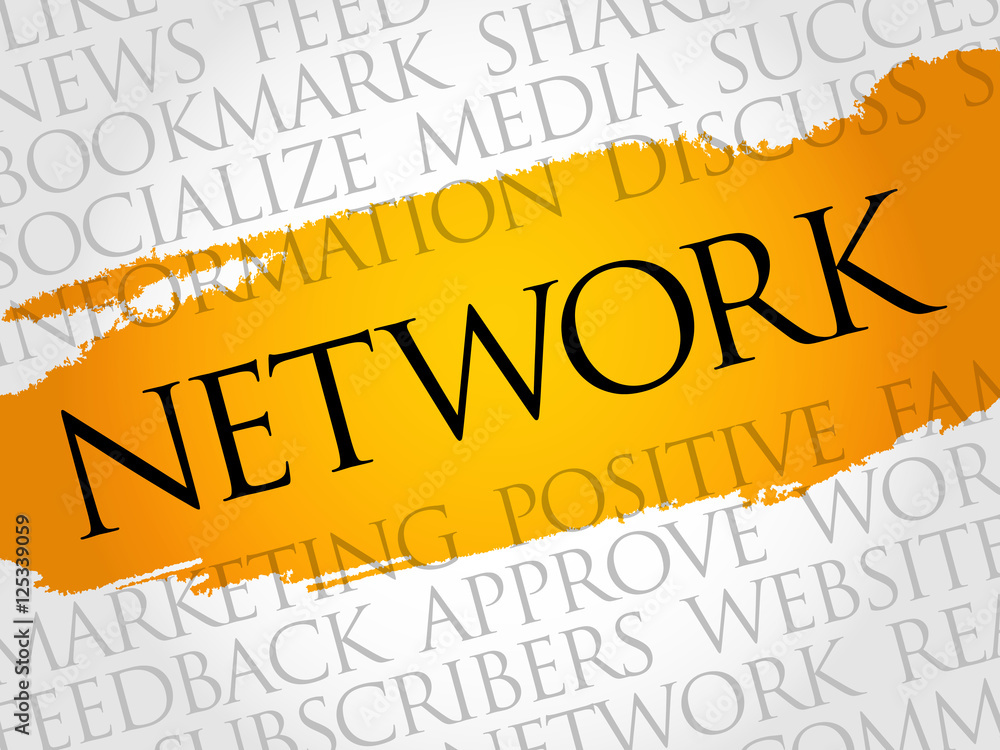 Network word cloud collage, business concept background Stock Vector ...