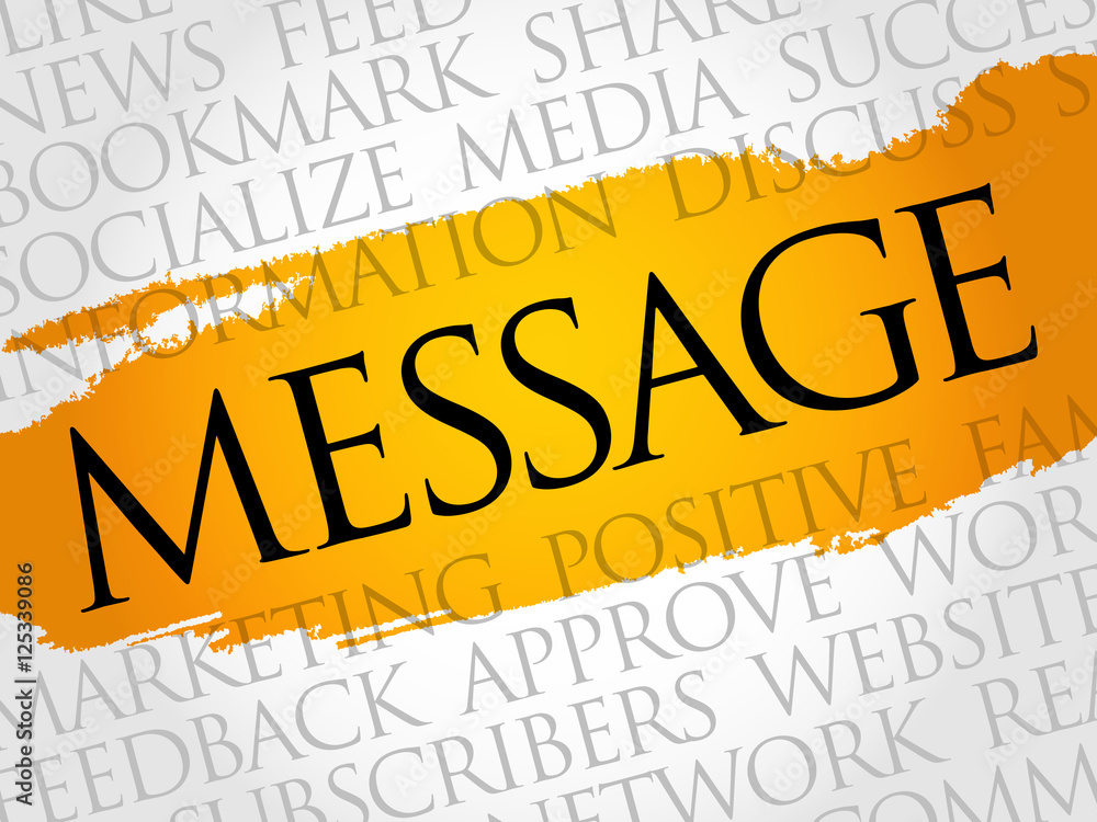 Message word cloud collage, business concept background Stock Vector ...