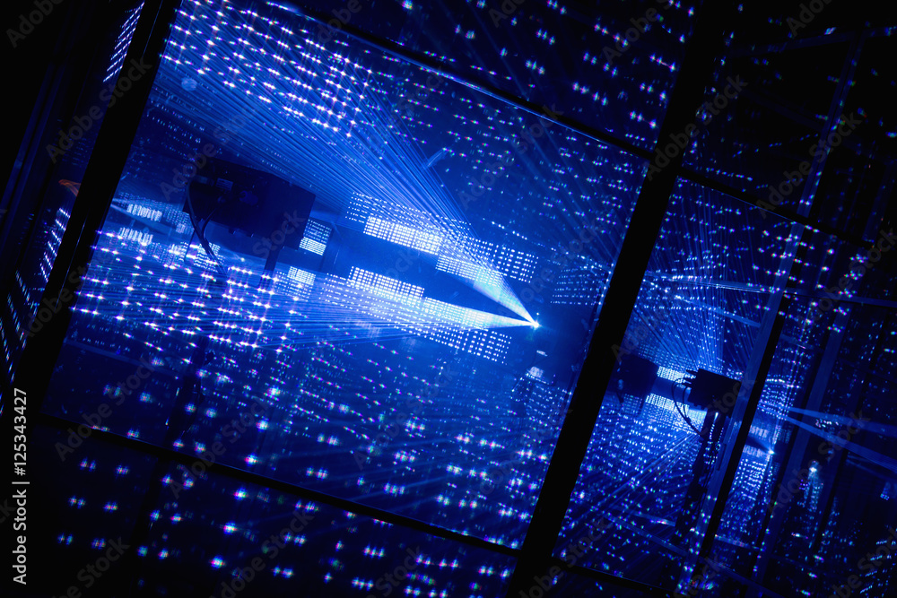 Abstract rays futuristic blue background texture, blue laser lig Stock ...