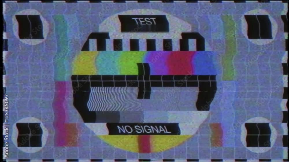 OLD TV COLOR BAR RETRO VHS LOOK BAD SIGNAL Stock Video | Adobe Stock
