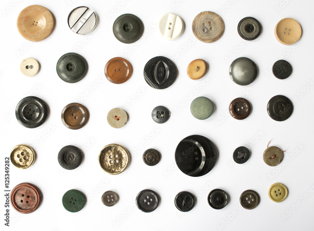 Mixed Collection of Buttons Stock Photo | Adobe Stock