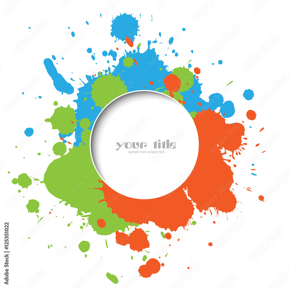 Circle splash text box Stock Vector | Adobe Stock