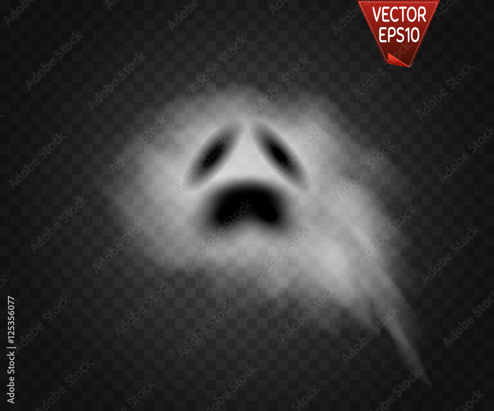 Ghost isolated on transparent background. Vector illustration. Stock ...