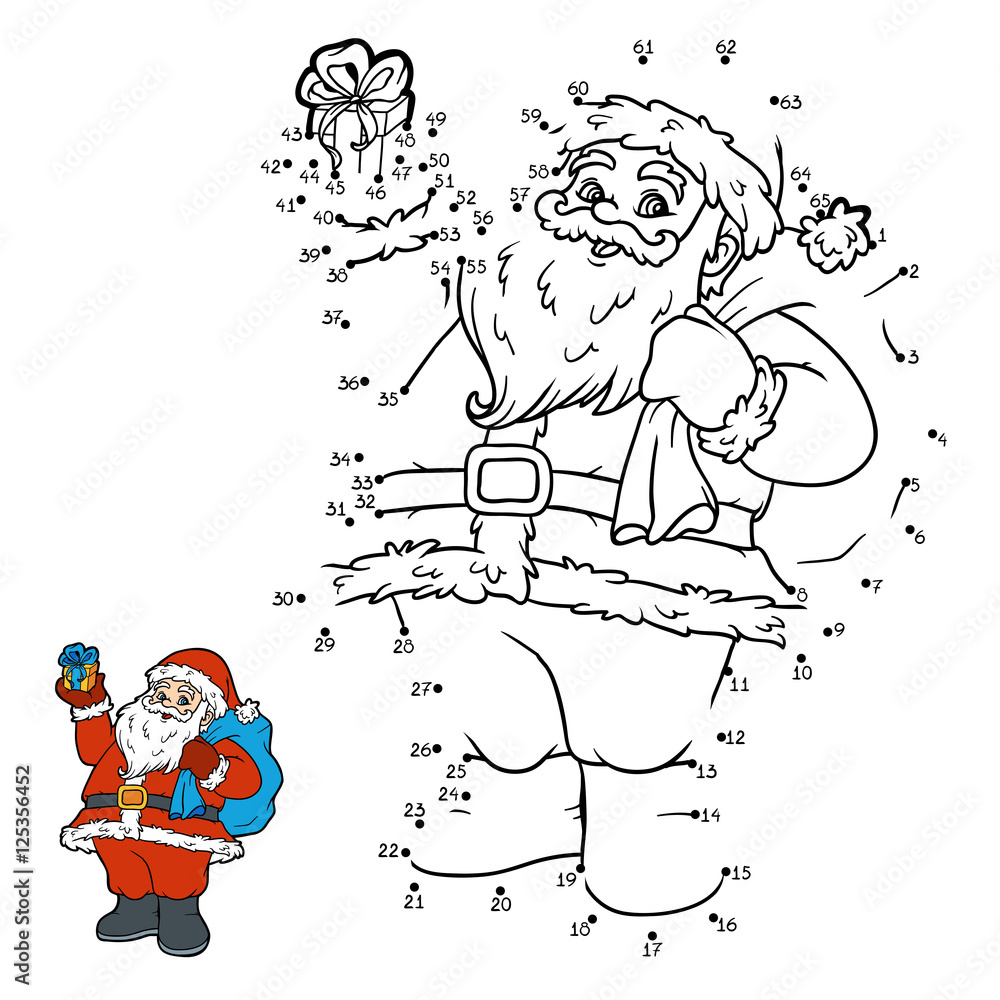 Numbers game, Santa Claus Stock Vector | Adobe Stock