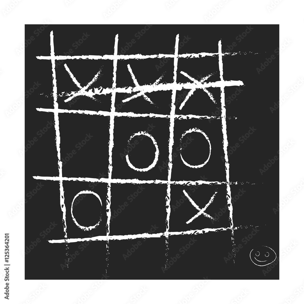Tic-tac-toe icon in black style isolated on white background. Board ...