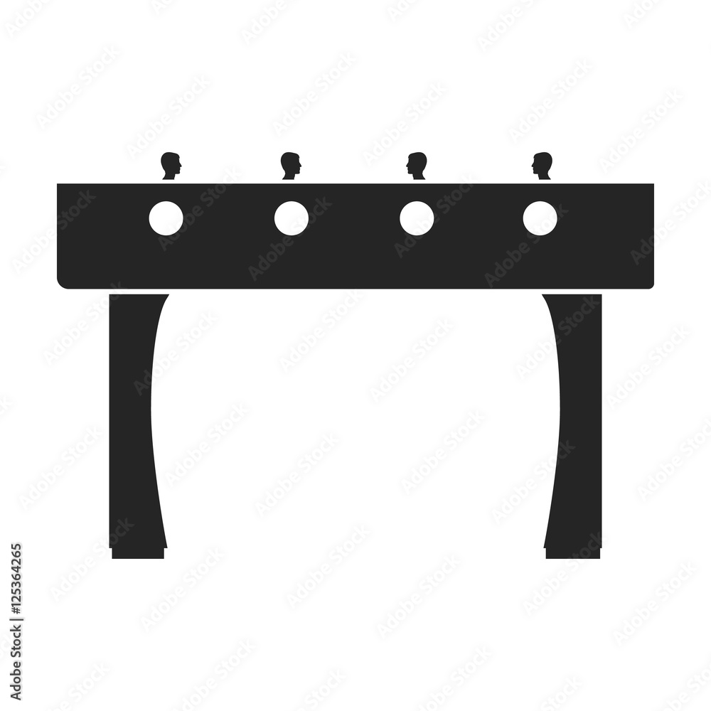 Table football icon in black style isolated on white background. Board ...