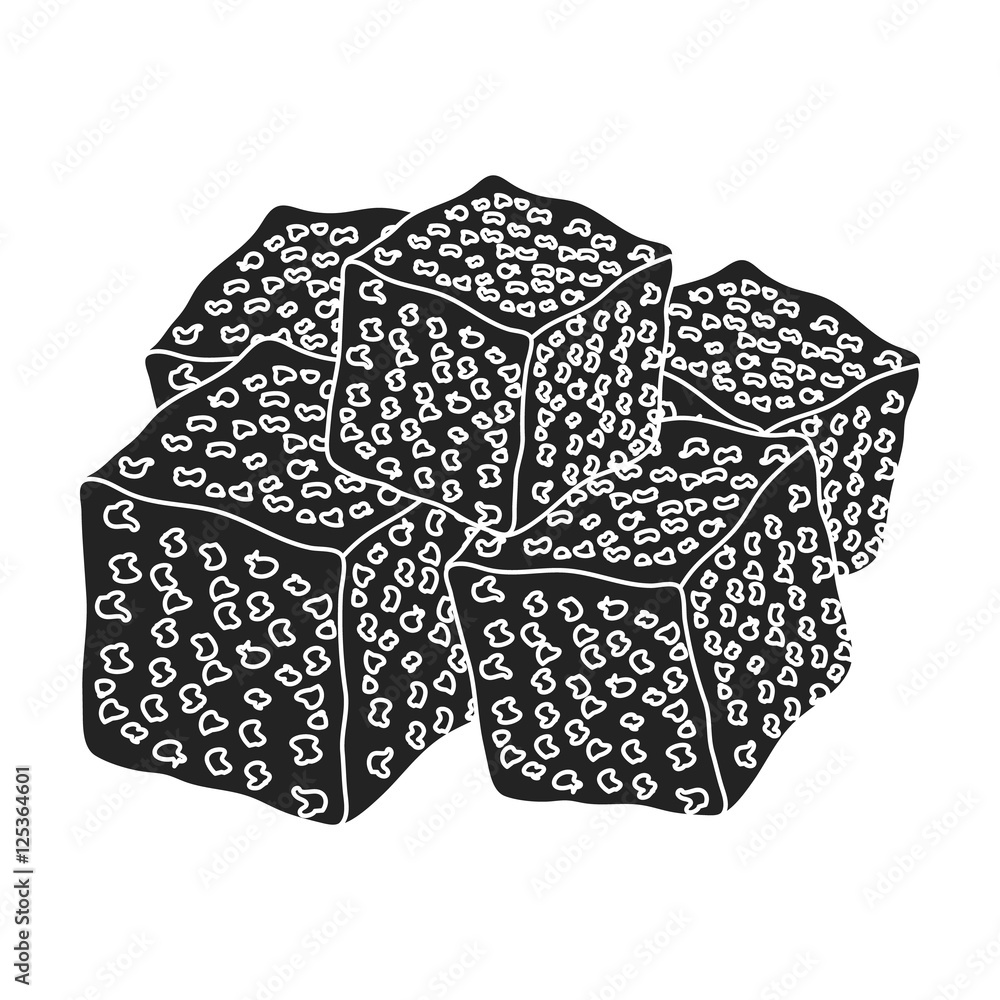 Turkish delight icon in black style isolated on white background. Arab ...