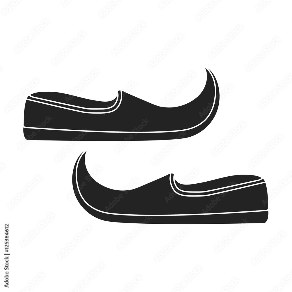 Arabian khussa icon in black style isolated on white background. Arab ...
