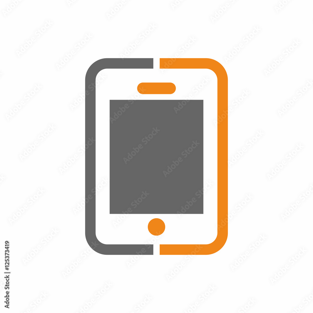Simple Modern Phone - Vector Logo Icon Stock Vector | Adobe Stock