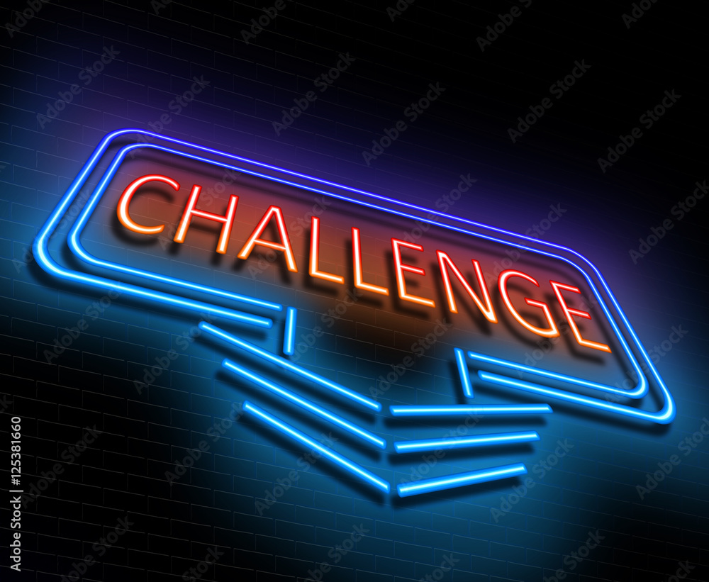 Challenge sign concept. Stock Illustration | Adobe Stock