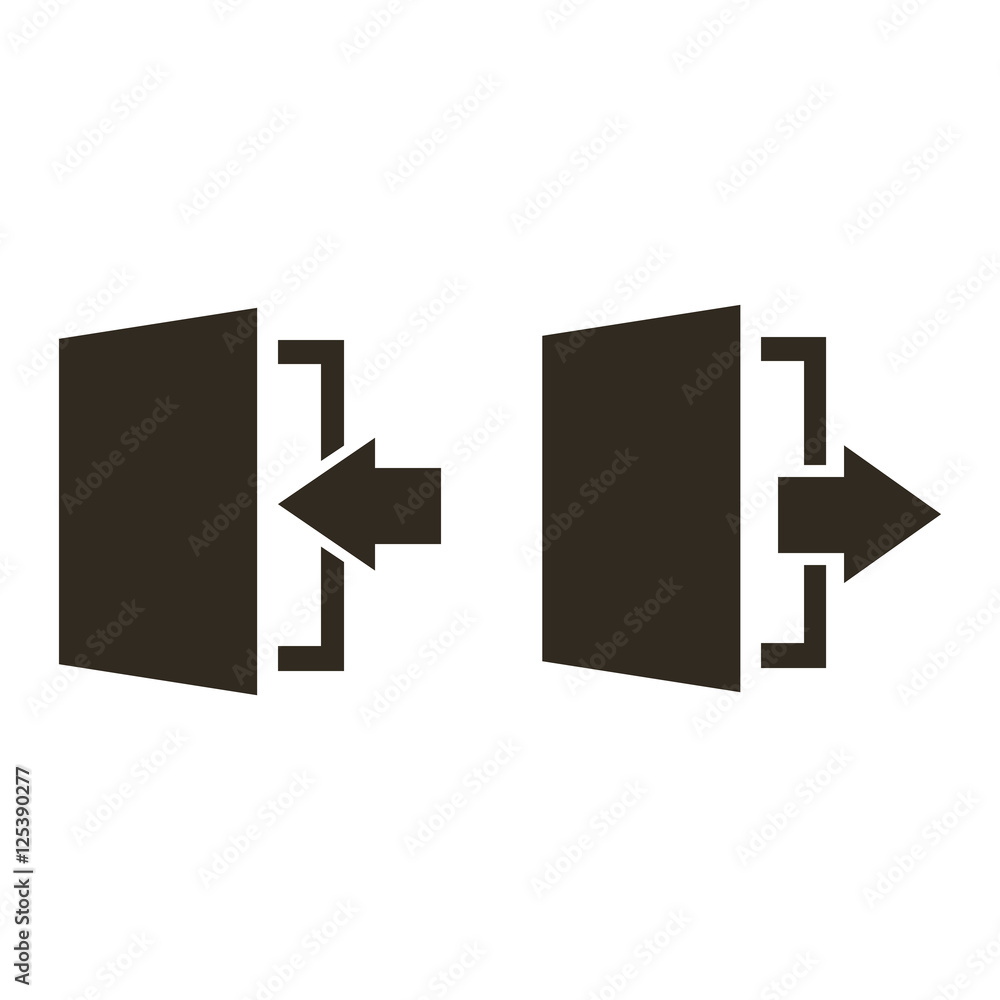 Door, enter exit icon vector Stock Vector | Adobe Stock