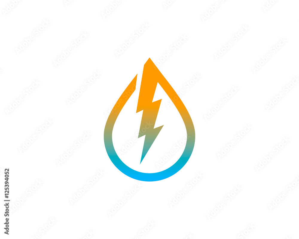 Water Power Logo Design Template Element Stock-Vektorgrafik | Adobe Stock