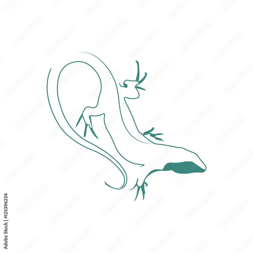 Vector logo lizard. Brand icon in the form of lizards Stock ...