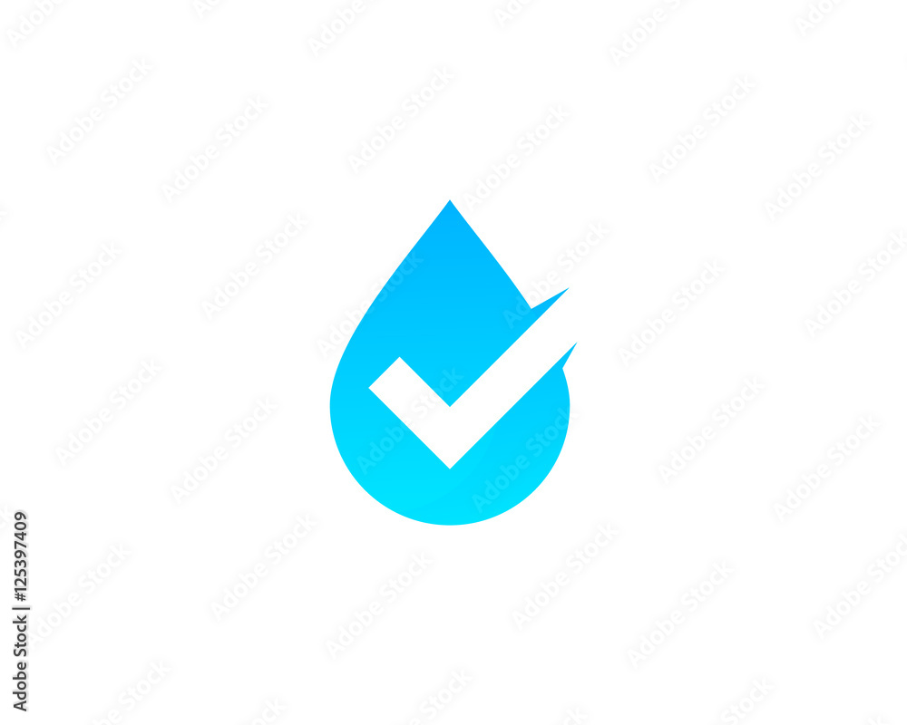 Water Check Logo Design Template Element Stock Vector | Adobe Stock