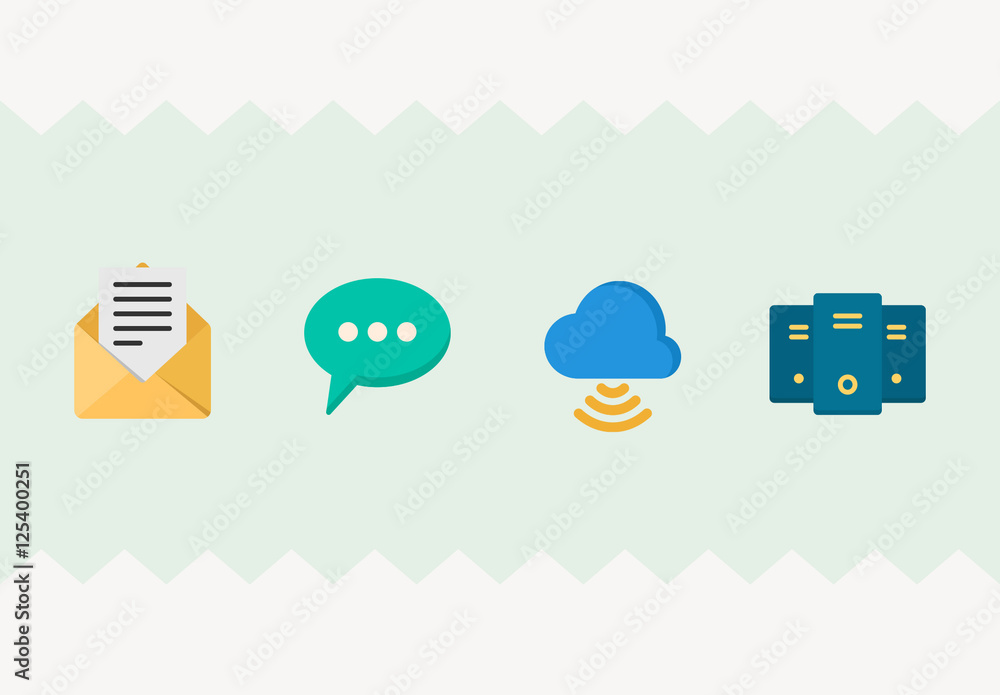 25 Communication Icons Stock Template | Adobe Stock