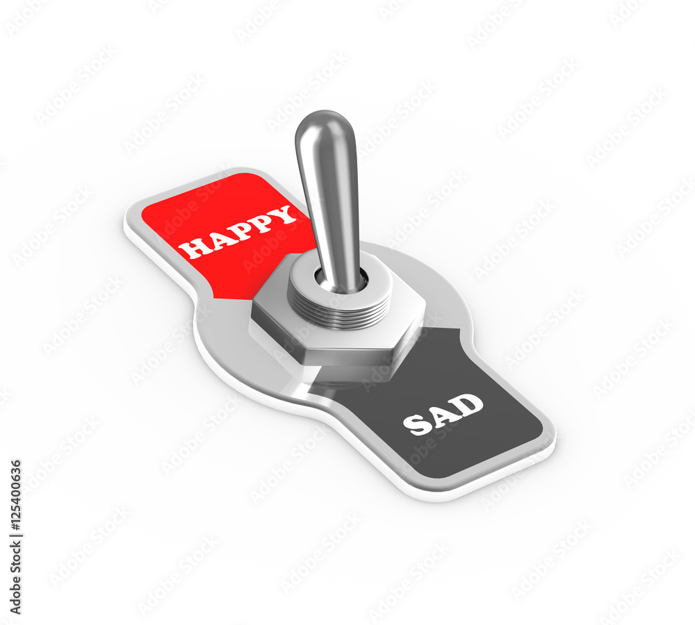 3d happy sad toggle switch button Stock-Illustration | Adobe Stock