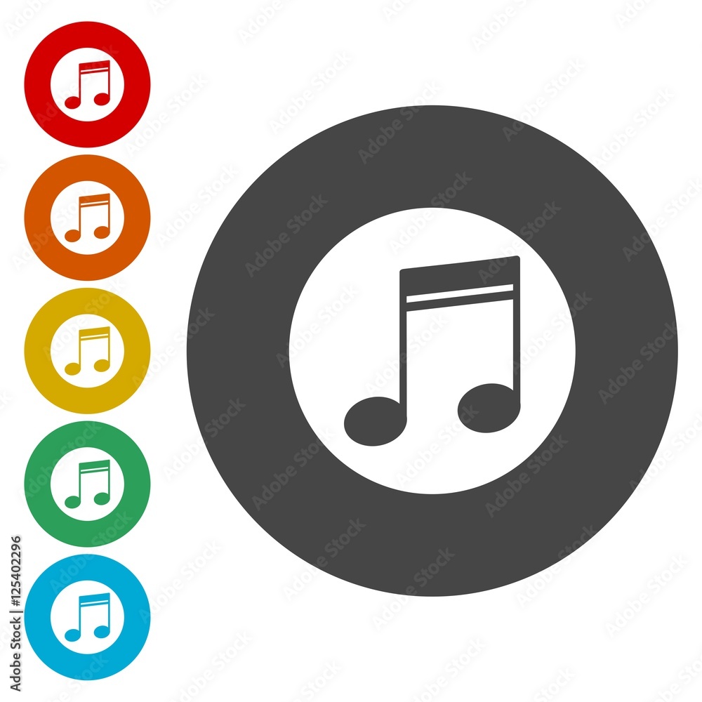 Music circle icon. vector illustration. Stock Vector | Adobe Stock