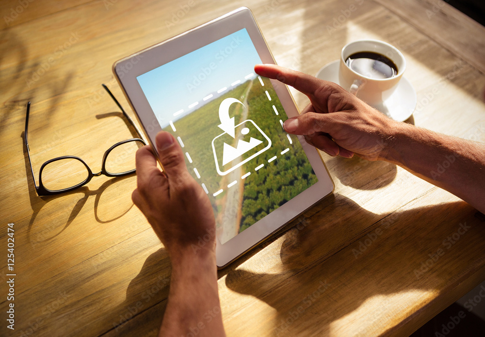 User's Hand and Laptop Mockup Stock Template | Adobe Stock