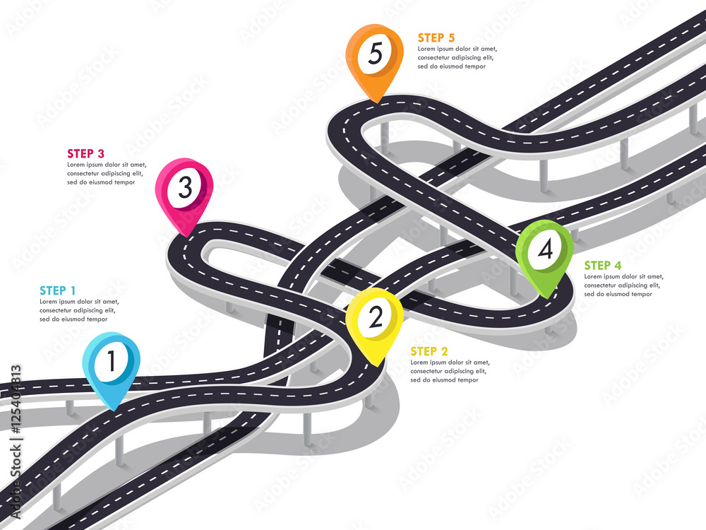 Road trip and Journey route background. Business and Journey ...