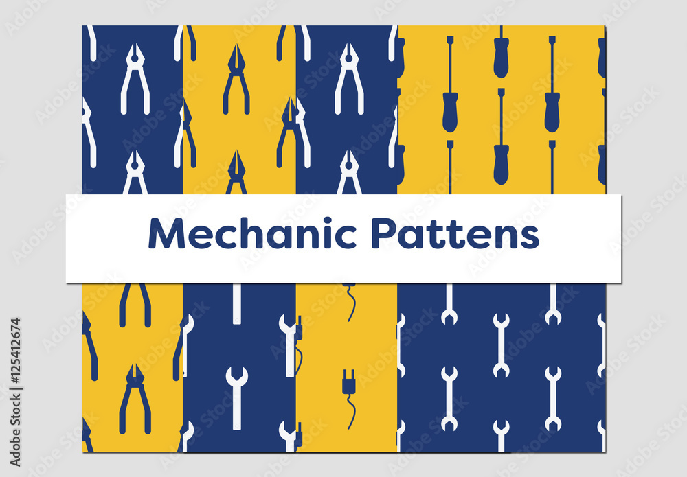 Repeating Tools Pattern Stock Template | Adobe Stock