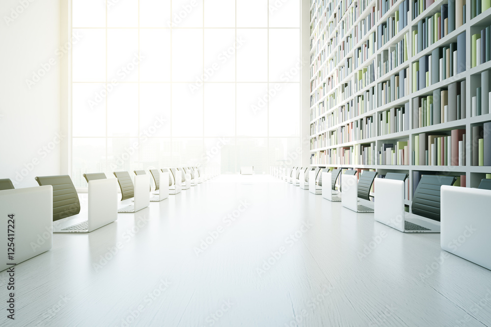 White library table closeup Stock Photo | Adobe Stock
