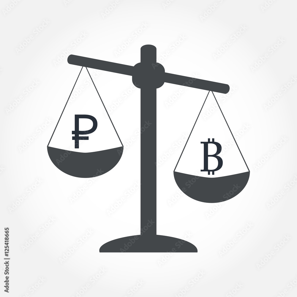 Finance icon. Money currency on scales. Cash balance vector ...