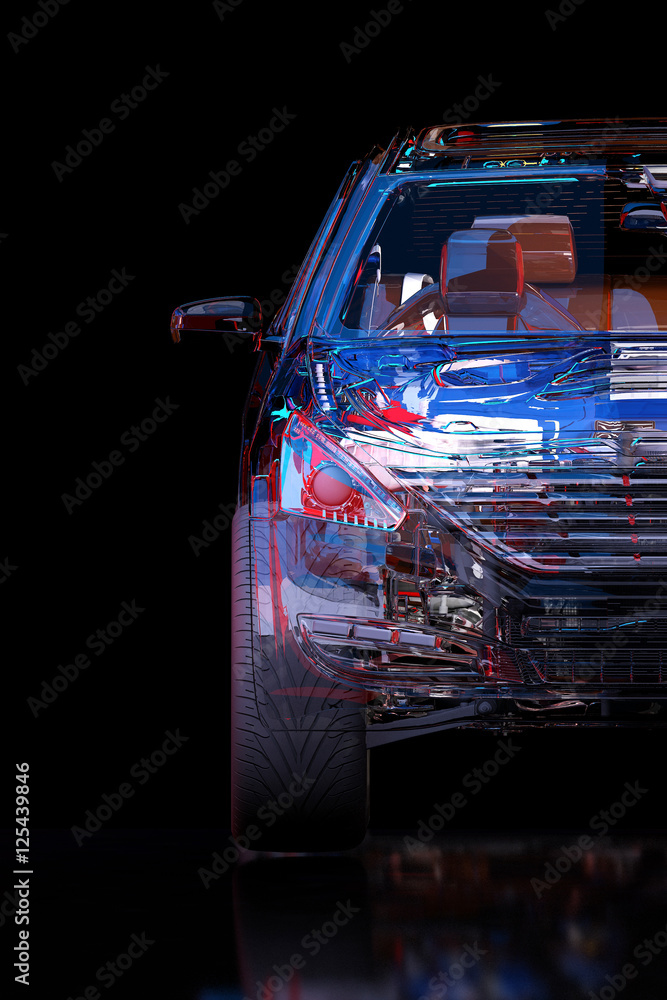 Transparent model cars. Stock-Foto | Adobe Stock