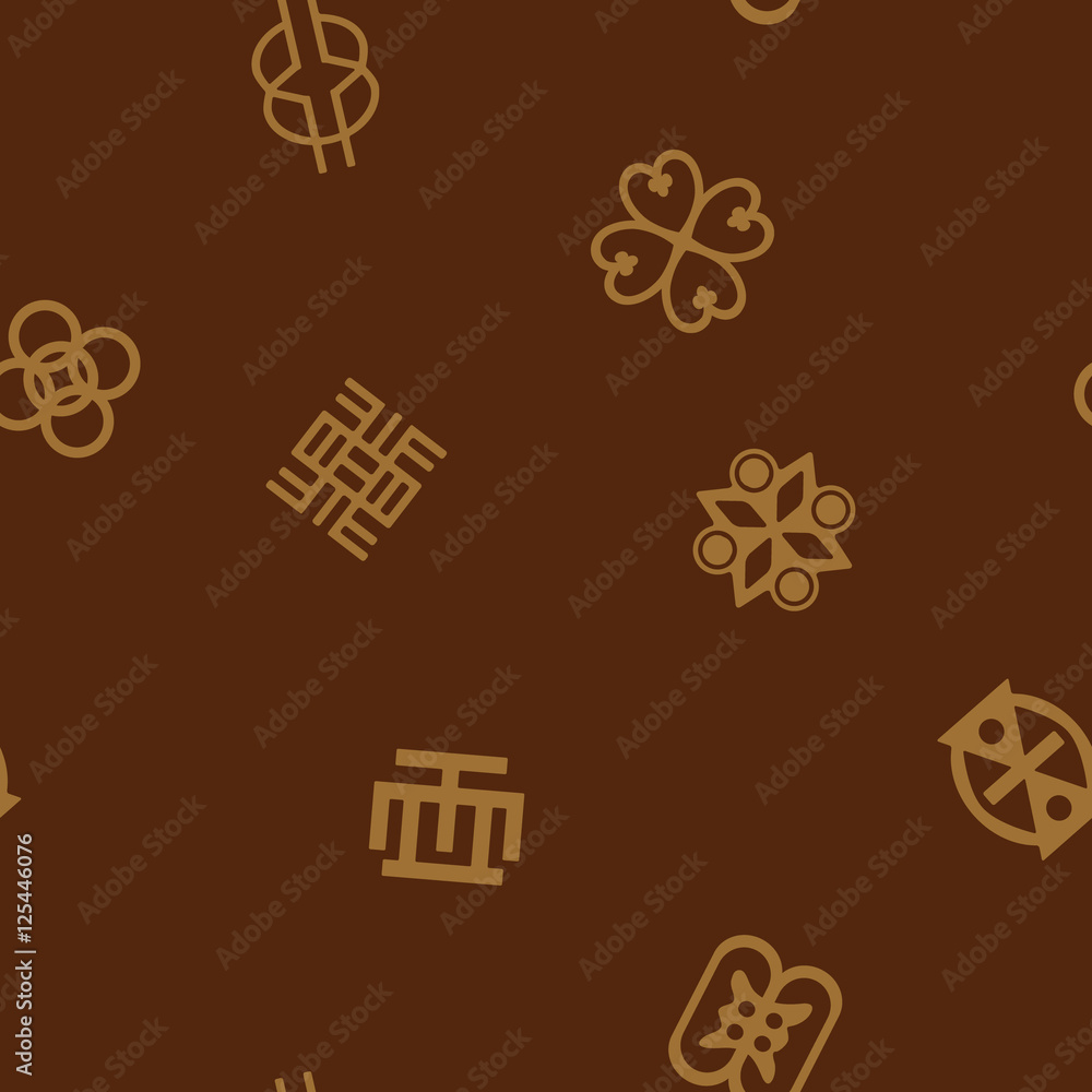 seamless pattern with adinkra symbols for your design Stock Vector ...