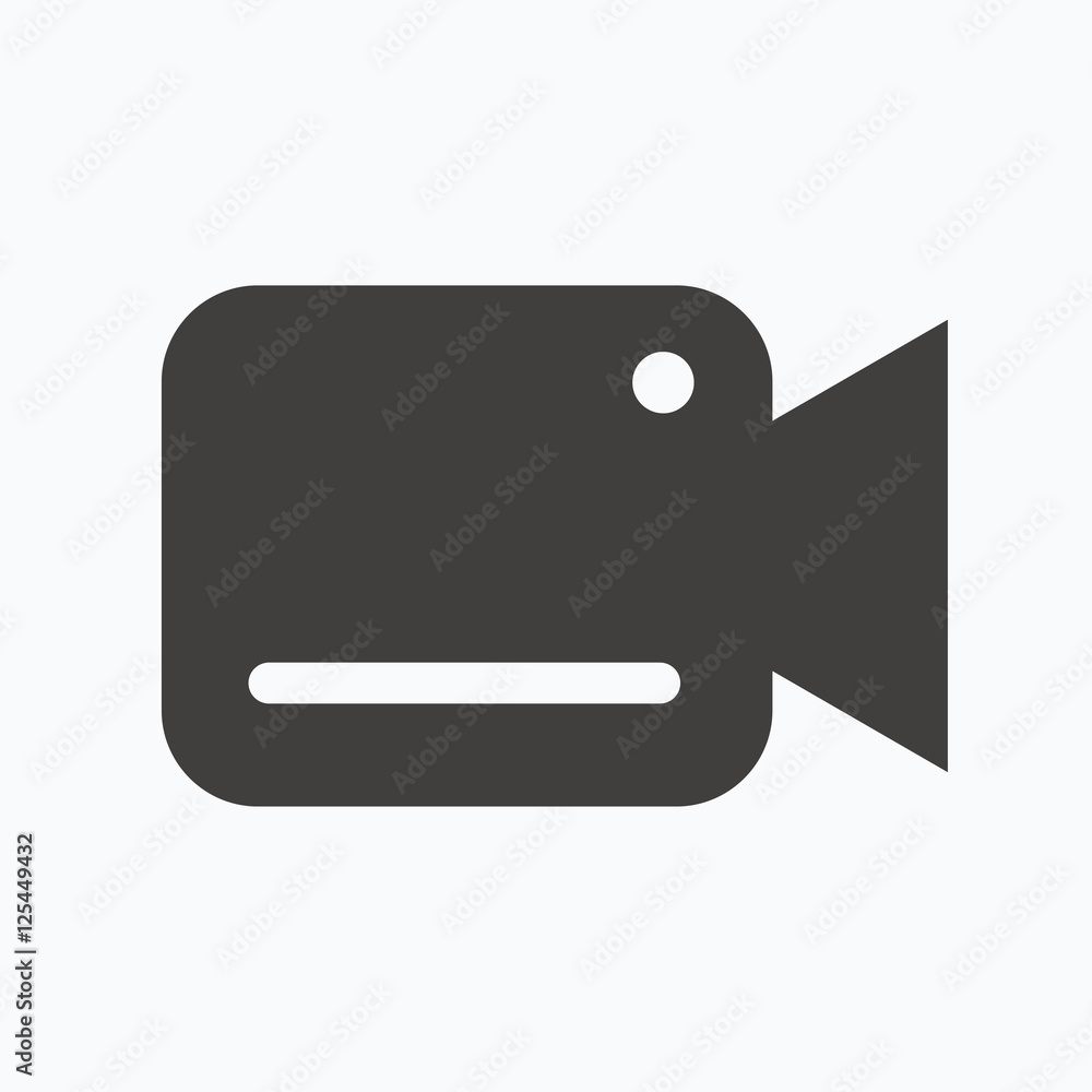 Video camera icon. Film recording cam symbol. Stock Vector | Adobe Stock