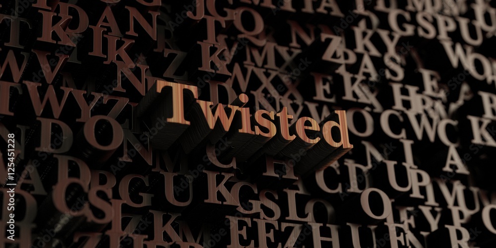 Twisted - Wooden 3D rendered letters/message. Can be used for an online ...