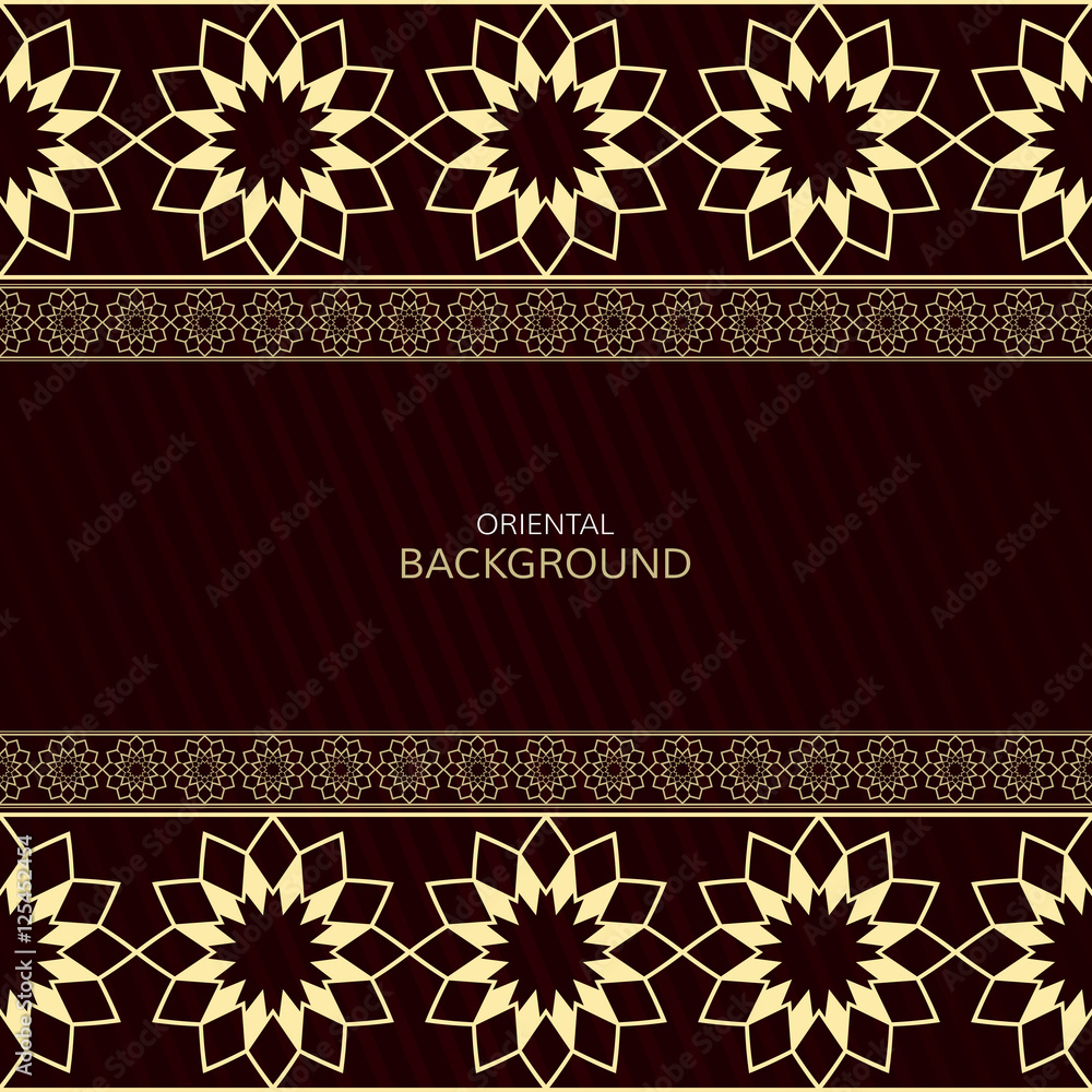 Vector geometric frame oriental style. Square vector border for design ...