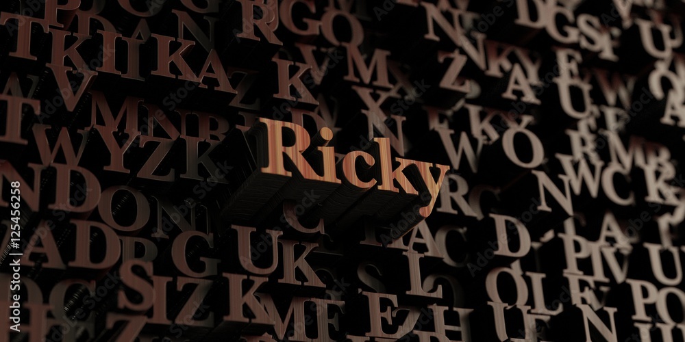 Ricky - Wooden 3D rendered letters/message. Can be used for an online ...