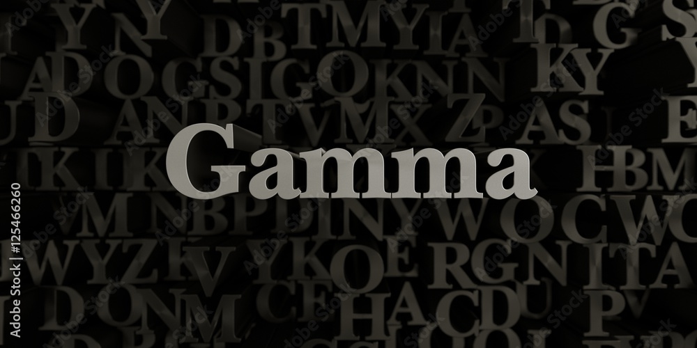Gamma - Stock image of 3D rendered metallic typeset headline ...