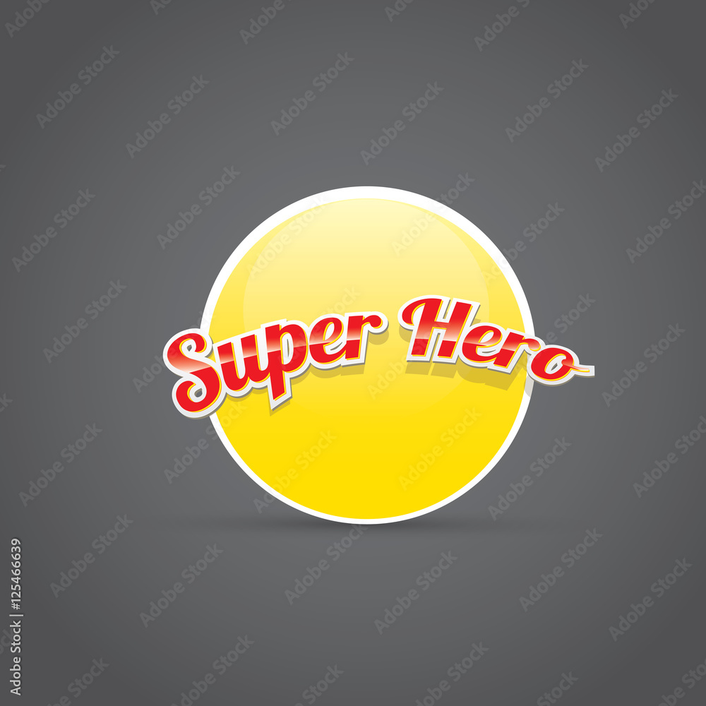 super hero label or sign. Stock Vector | Adobe Stock