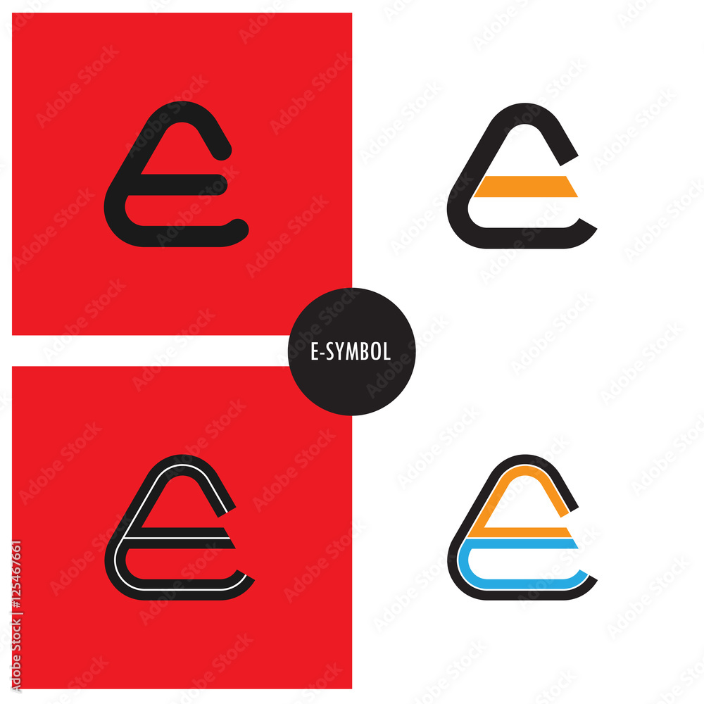 E- Company Symbol.E-letter abstract logo design. Stock Vector | Adobe Stock