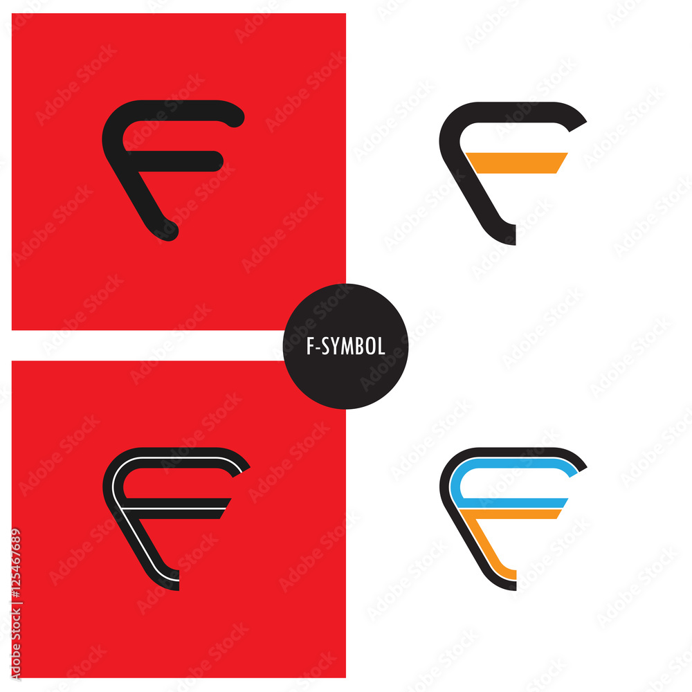 F- Company Symbol.F-letter abstract logo design. Stock Vector | Adobe Stock