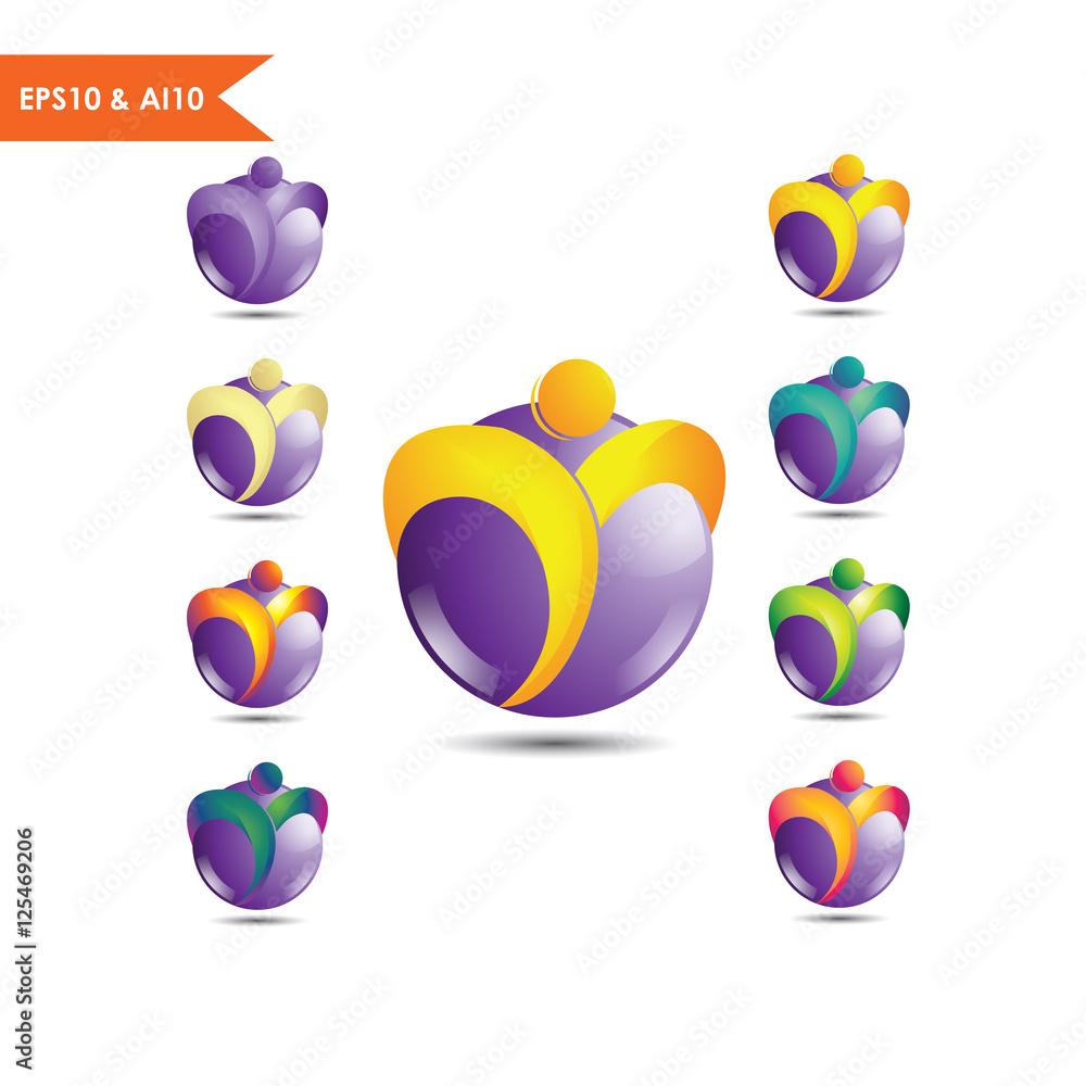 people move on 3D Stock Vector | Adobe Stock