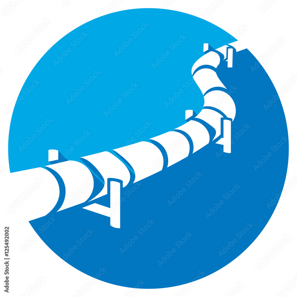 pipeline flat icon Stock Vector | Adobe Stock