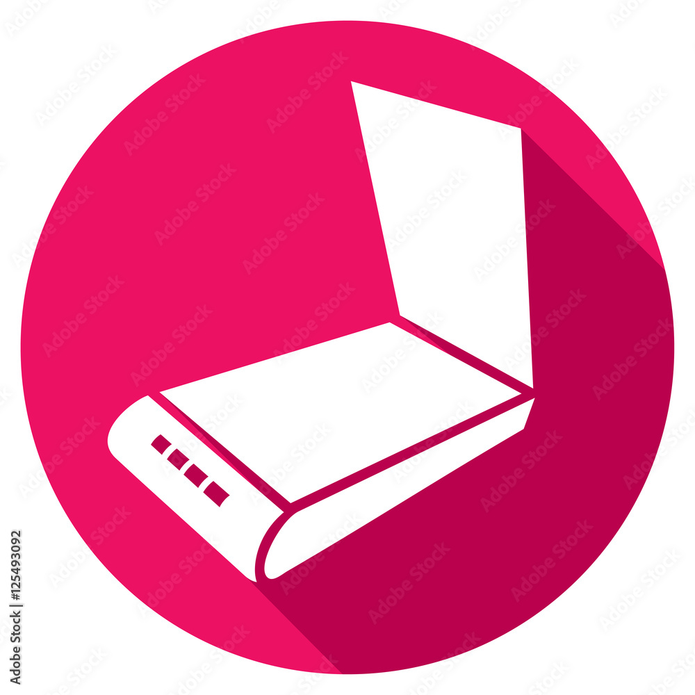 opened scanner flat icon Stock Vector | Adobe Stock
