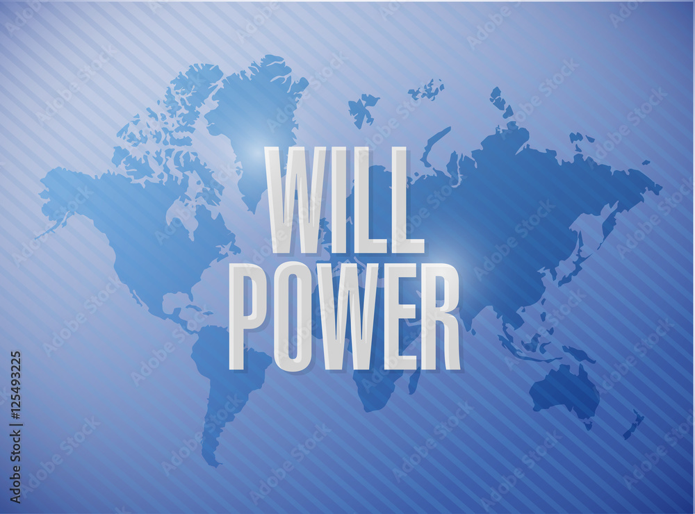 will power world map sign concept ilustración de Stock | Adobe Stock