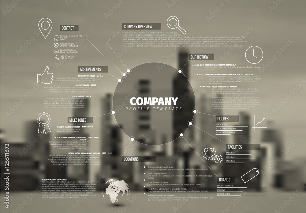 Company Profile Infographic Stock Template | Adobe Stock