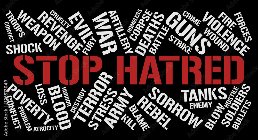 Stop Hatred Word Cloud Concept Black Background Stock Illustration Stop Hatred Word Cloud Concept Black Background Stock Illustration