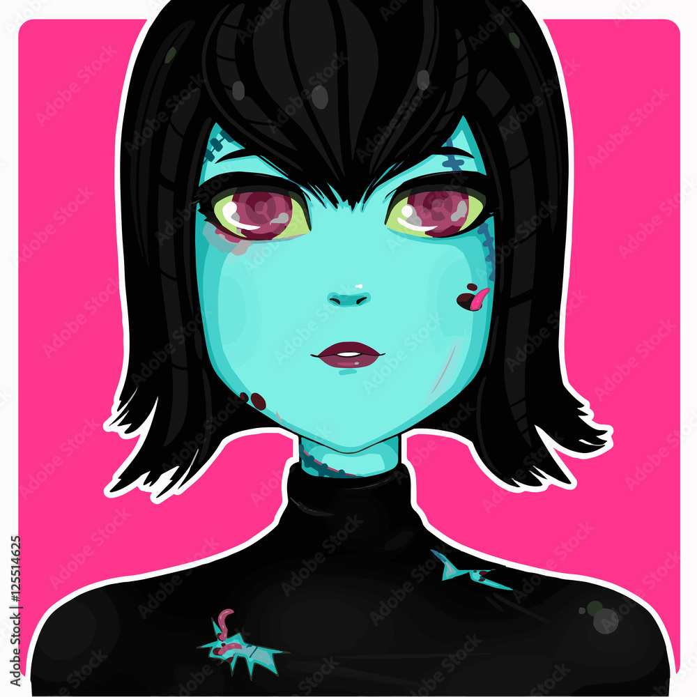 Mavis Dracula of Hotel Transylvania. Zombie costume. Zombie girl Stock ...