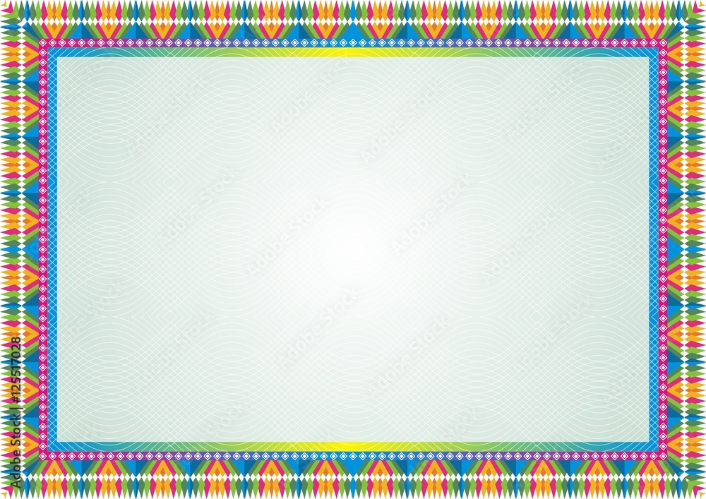 Colorful Frame / Border, suitable for Certificate of Achievement ...