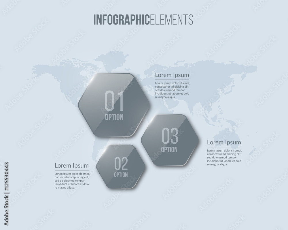 Glass infographic elements. Stock Vector | Adobe Stock