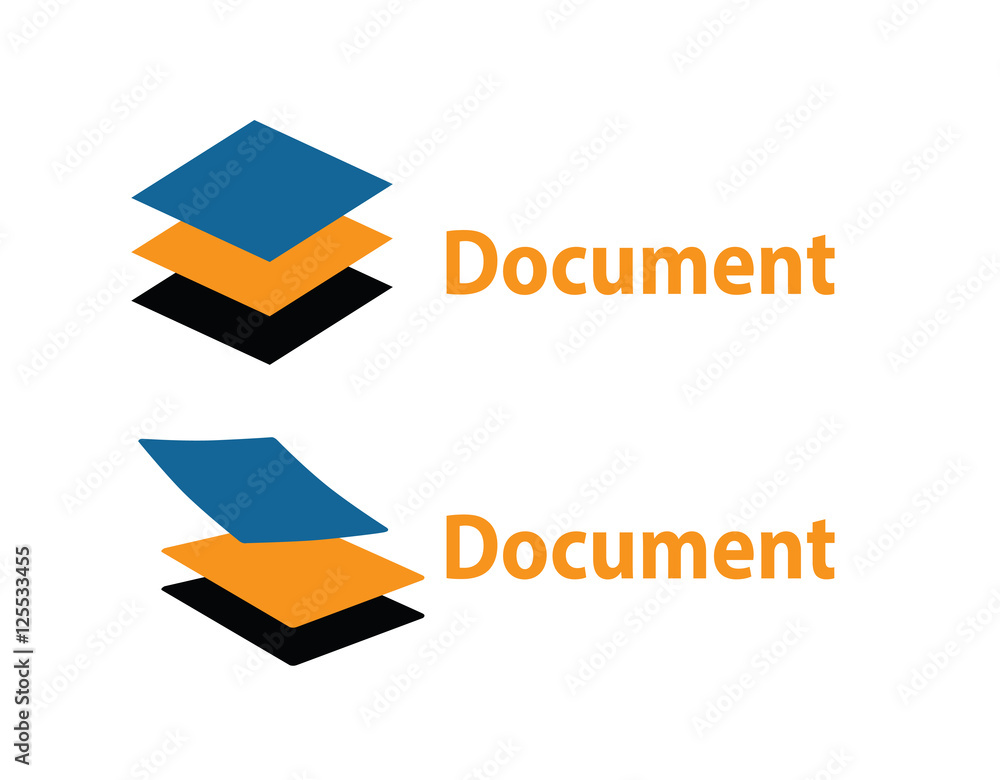 Vettoriale Stock Document Logo Design | Adobe Stock